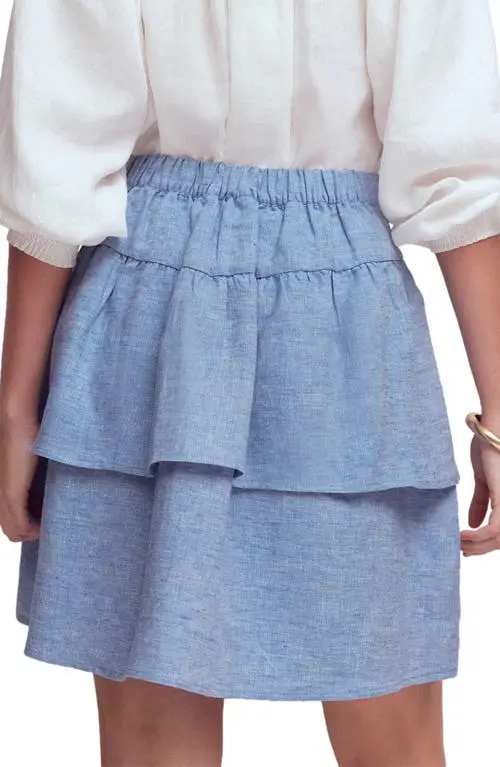 Boden Tiered Linen Skirt