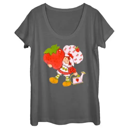 STRAWBERRY SHORTCAKE Graphic Scoop Neck T-shirt