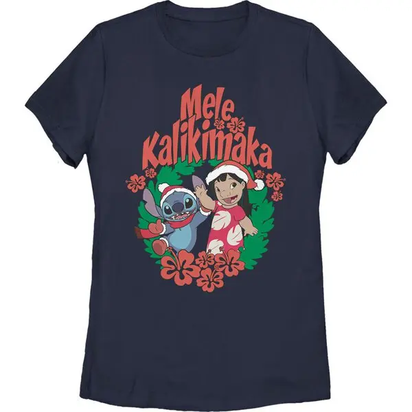LILO & STITCH Mele Kalikimaka" Graphic T-shirt