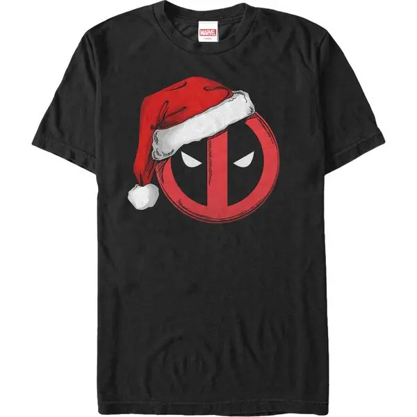 MARVEL Christmas Deadpool Santa Hat Graphic Tee
