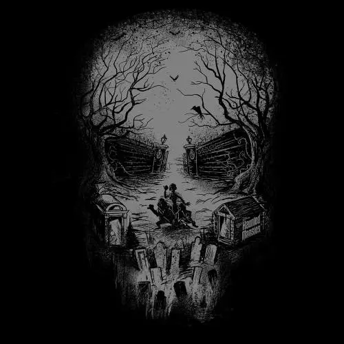 HAUNTED MANSION Graveyard Skull T-shirt