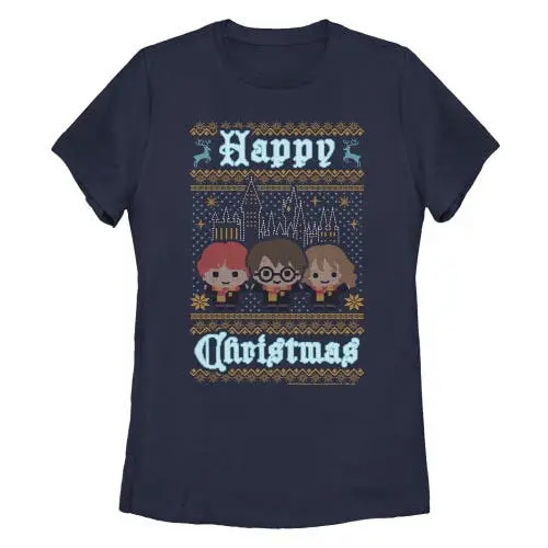 HARRY POTTER Happy Christmas" Ugly Sweater Graphic T-shirt