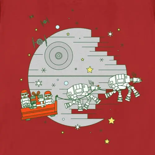 STAR WARS Christmas Death Star Scene Graphic T-shirt