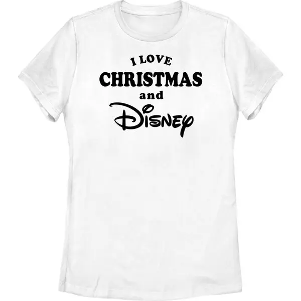 Disney I Love Christmas Logo Graphic T-shirt - White