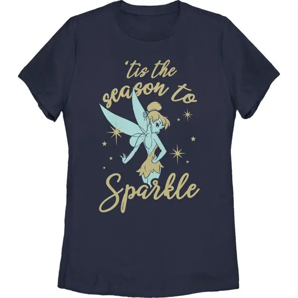 PETER PAN Tinker Bell 'tis The Season To Sparkle Short Sleeve Graphic T-shirt