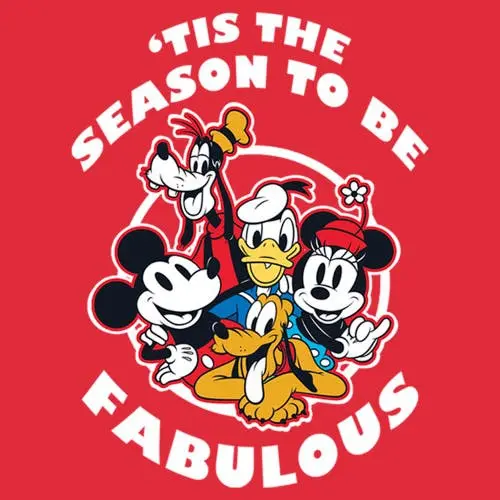 MICKEY & FRIENDS Tis The Season To Be Fabulous Long Sleeve Crewneck Sweatshirt