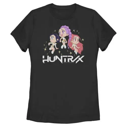 KPOP DEMON HUNTERS Chibi Trio Huntrix Short Sleeve Graphic T-shirt