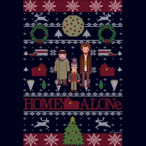 HOME ALONE Characters Ugly Sweater Short Sleeve Graphic T-shirt