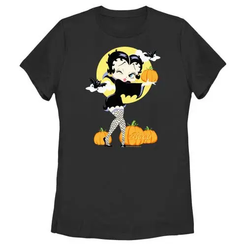 BETTY BOOP Halloween Pumpkins Graphic T-shirt
