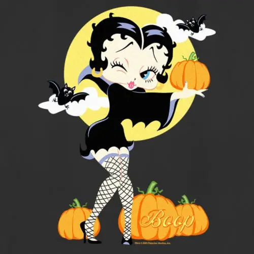 BETTY BOOP Halloween Pumpkins Graphic T-shirt