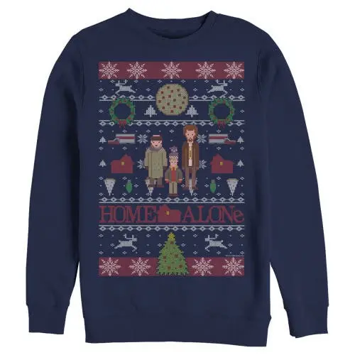 HOME ALONE Ugly Sweater" Graphic Sweatshirt