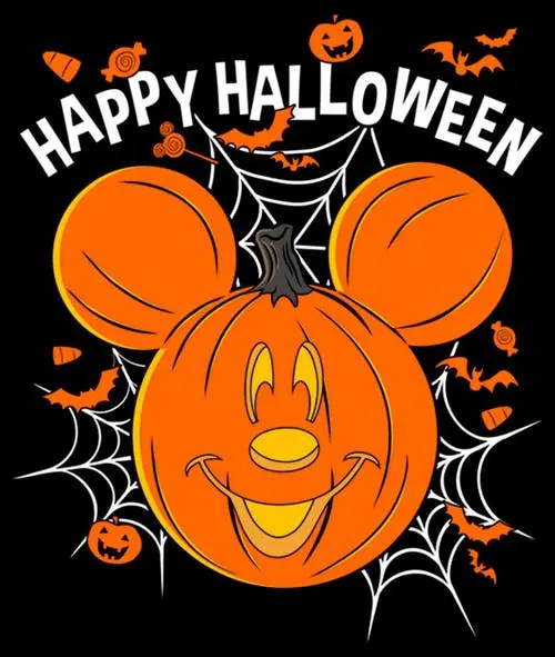 MICKEY & FRIENDS Mouse-o-lantern T-shirt - Black