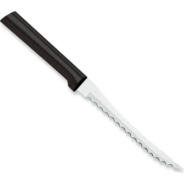 RADA Cutlery 5-inch Tomato Slicer Stainless Steel Serrated Blade - Black