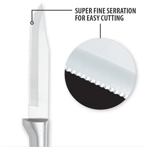 RADA Cutlery 3.25-inch Serrated Regular Paring Stainless Steel Blade - Silver