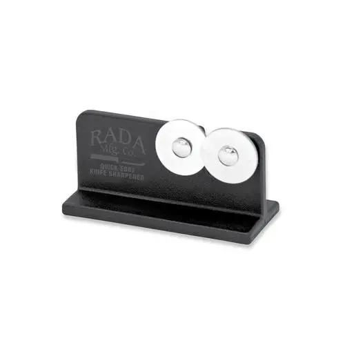 RADA Cutlery Quick Edge Knife Sharpener Stainless Steel Wheels - Black