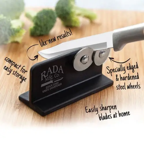 RADA Cutlery Quick Edge Knife Sharpener Stainless Steel Wheels