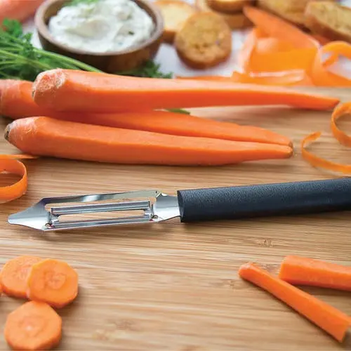 RADA Cutlery 2-inch Deluxe Vegetable Peeler With Straight Blade - Black