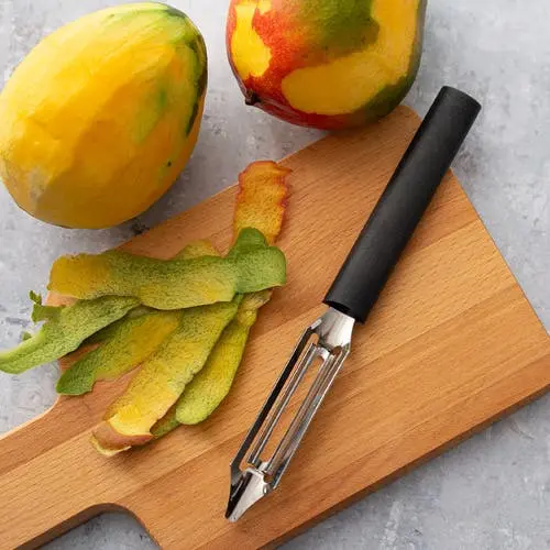 RADA Cutlery 2-inch Deluxe Vegetable Peeler With Straight Blade - Black