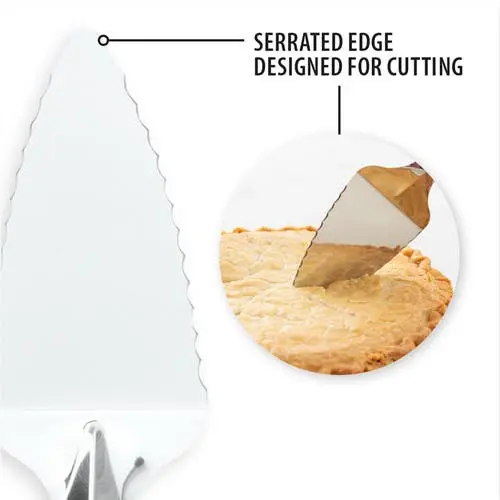 RADA Cutlery Serrated Pie Server Stainless Steel Face - Silver