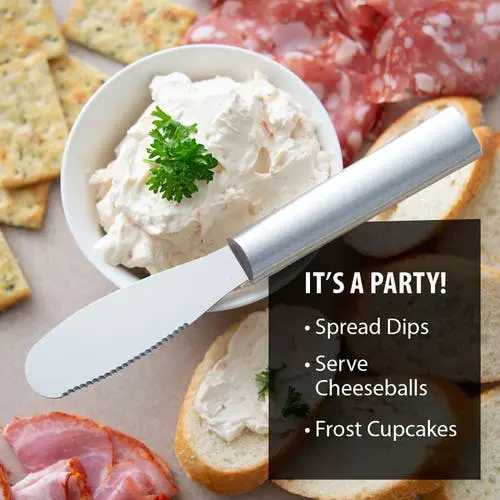 RADA Cutlery 3.375-inch Party Spreader Stainless Steel Serrated Blade