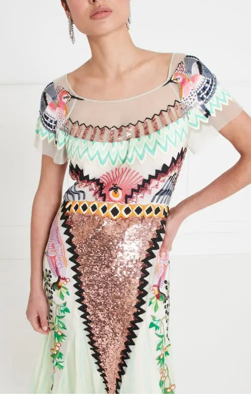 TEMPERLEY LONDON Talia Embroidered Dress