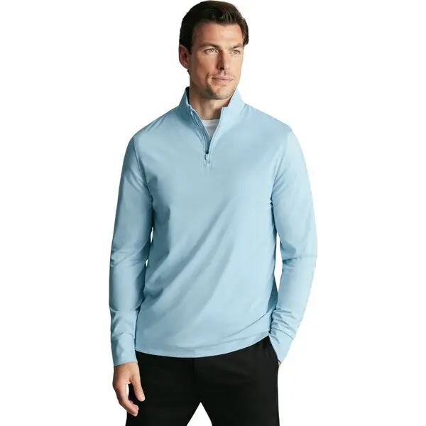 CHARLES TYRWHITT Performance Zip Neck