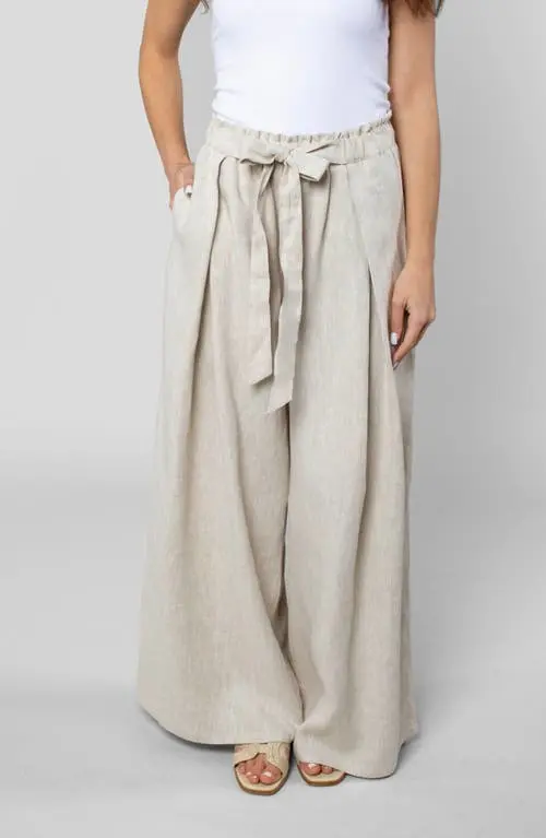 LEISURE LAB Linen Cabana Pant - Oatmeal