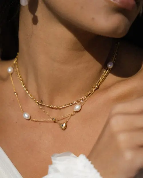 OTTOMAN HANDS Lyra Pearl Beaded Necklace