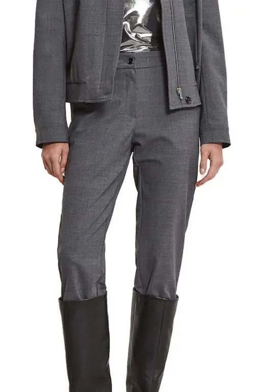 OTTOD'AME Ankle Length Wool Blend Trousers