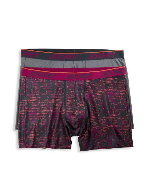 JOCKEY Big & Tall 2-pk Chafe-proof Micro Boxer Briefs V2 - Warm Trails