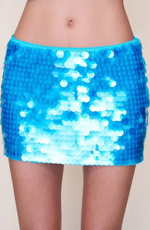 GUIZIO Paradise Micro Mini Skirt - Sea Blue