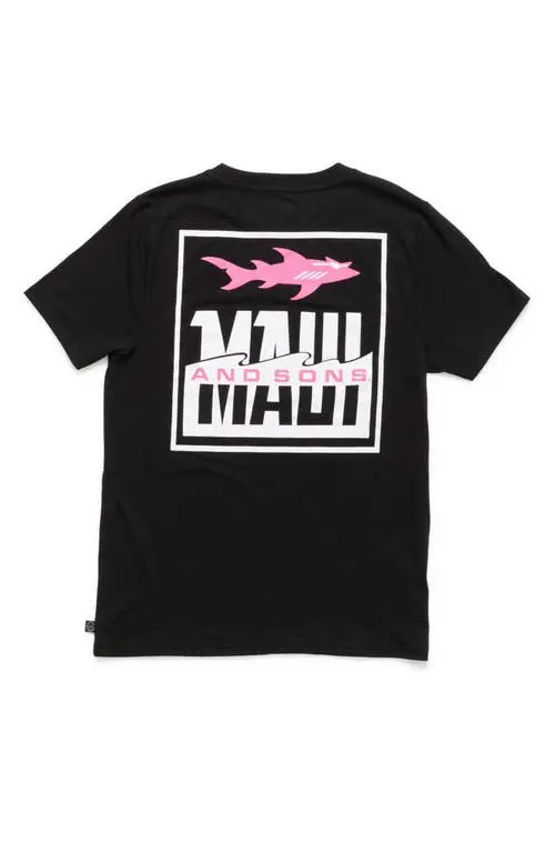 MAUI & SONS Fish Out Of Water Graphic T-shirt - Black