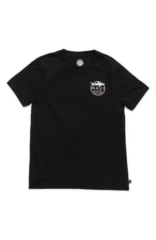 MAUI & SONS Shark Logo Graphic T-shirt - Black