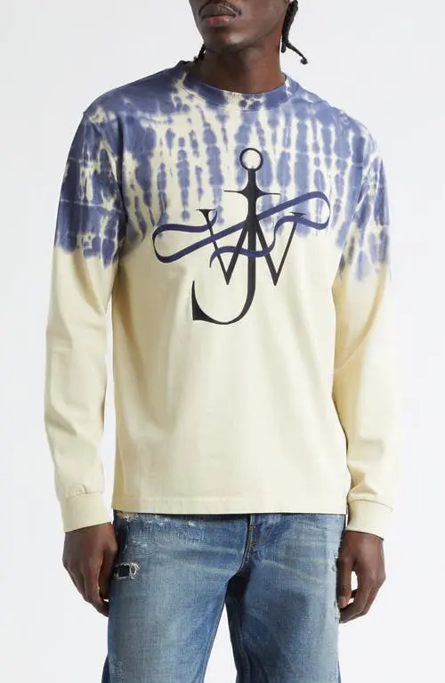 JW Anderson Tie Die Ribbon Anchor Logo T-shirt