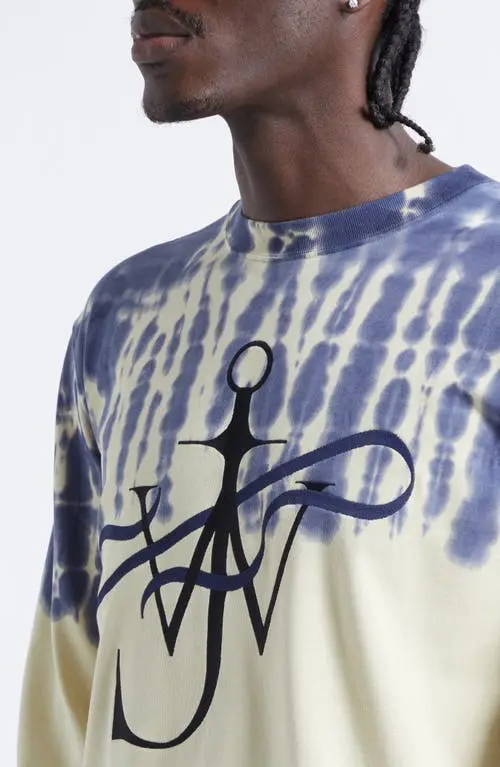 JW Anderson Tie Die Ribbon Anchor Logo T-shirt