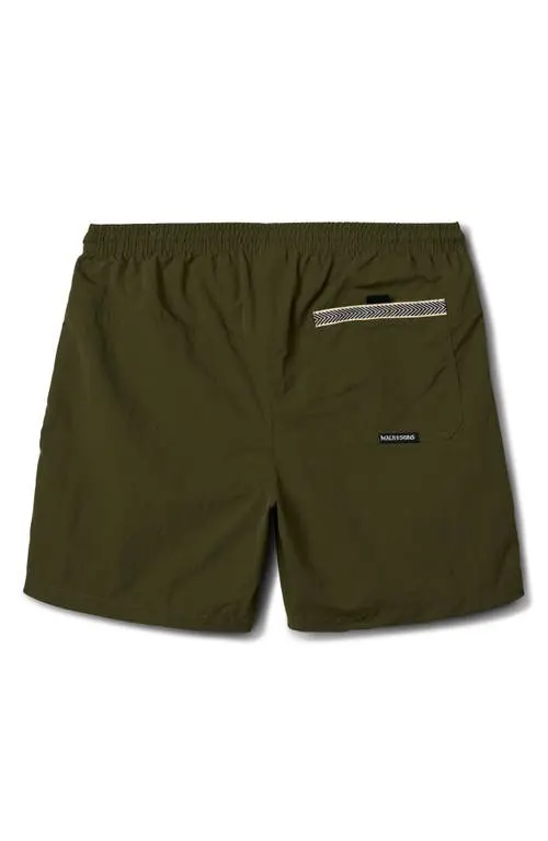 MAUI & SONS Skyburn Adventure Drawstring Shorts - Olive