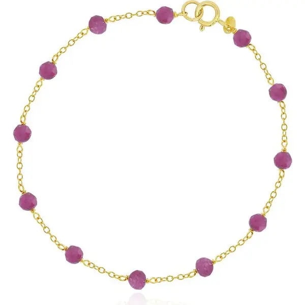 THE LOVERY Bead Chain Bracelet - Ruby