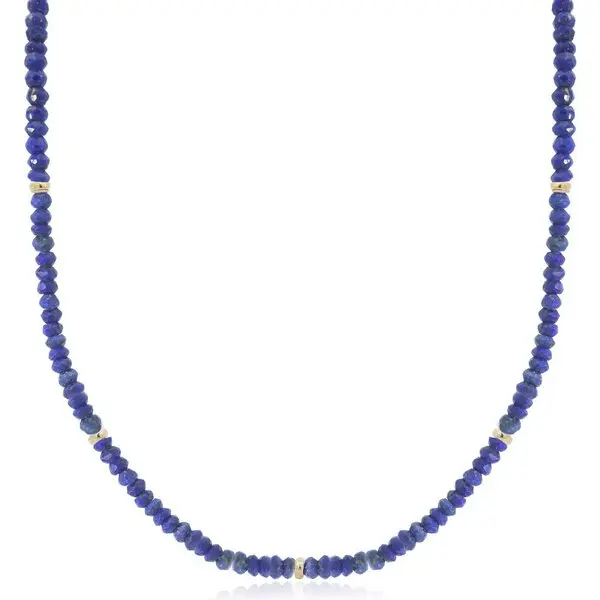 THE LOVERY Beaded Lazuli Necklace - Lapis