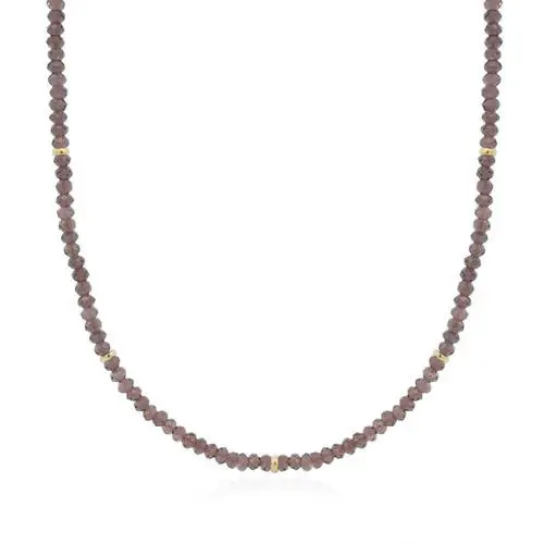THE LOVERY FINE JEWELRY 14k Yellow Gold Bead Necklace - Smoky Quartz