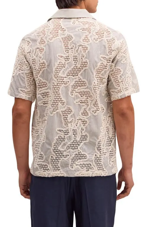 Nn07 Julio Embroidered Inset Organic Cotton Button-up Shirt - Deep Truffle