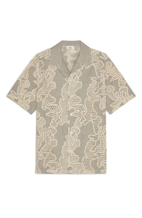Nn07 Julio Embroidered Inset Organic Cotton Button-up Shirt - Deep Truffle