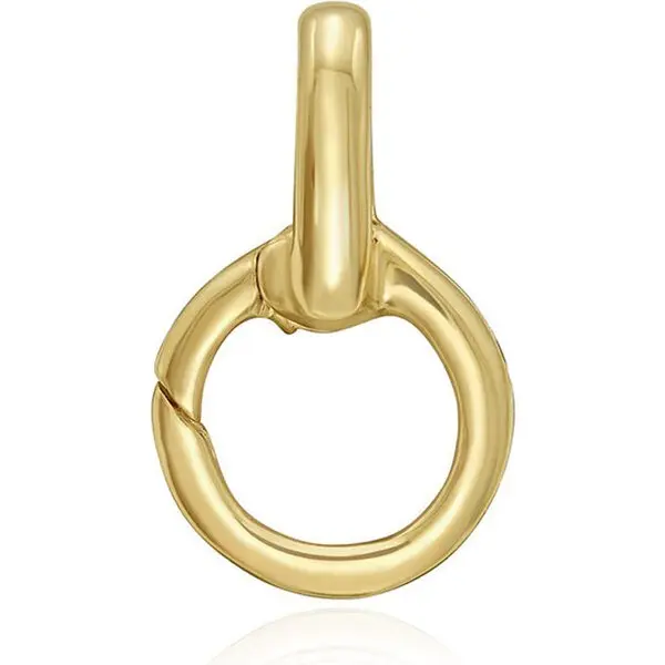 THE LOVERY FINE JEWELRY Round Gold Charm Holder With Bale - Yellow Gold