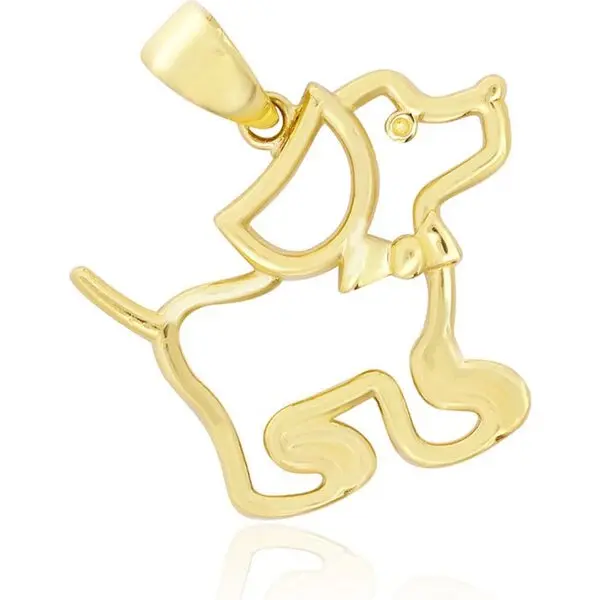 THE LOVERY FINE JEWELRY Mini Gold Puppy Charm - Yellow Gold