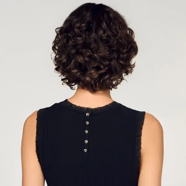 Sandro Ruffled Ottoman Knit Top