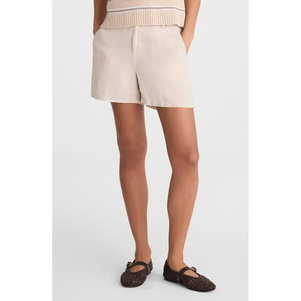 Madewell Zoe Linen Shorts - Oat