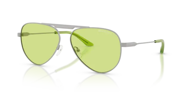 Armani Exchange Aviator Sunglasses - Plateado Mate