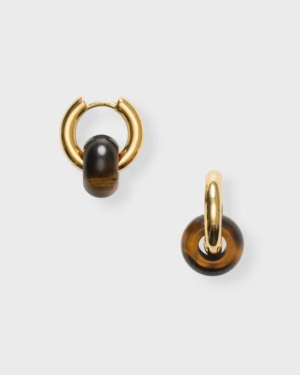Anni Lu Earring Glazed Donut Hoops - Brown
