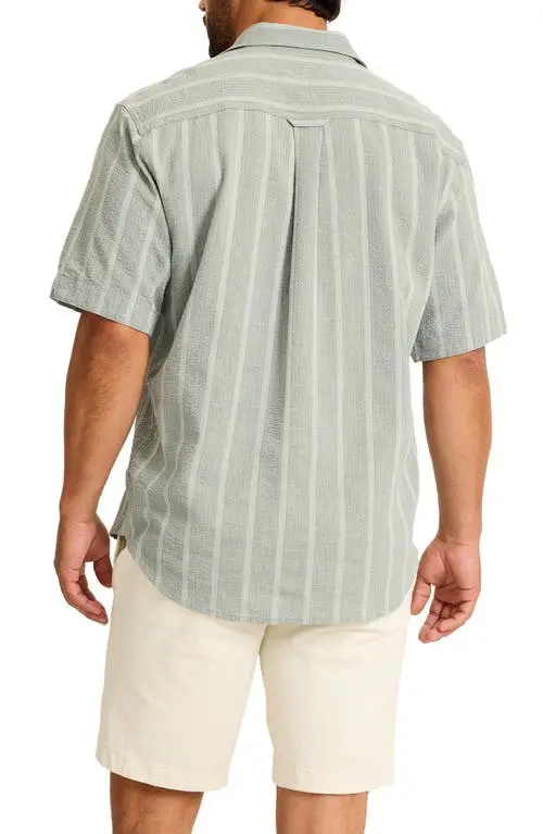 Tommy Bahama Nova Wave Short Sleeve Seersucker Button-up Shirt - Palm Moss