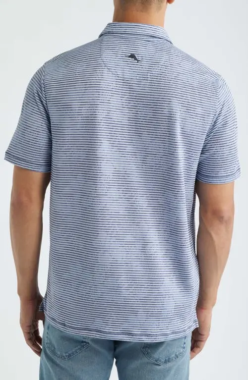 Tommy Bahama Costa Wave Twilight Canopy Seersucker Stripe Islandzone® Polo - Tidal Tempest