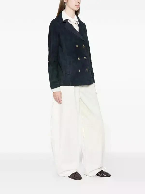 MARA BINI Double-breasted Suede Blazer